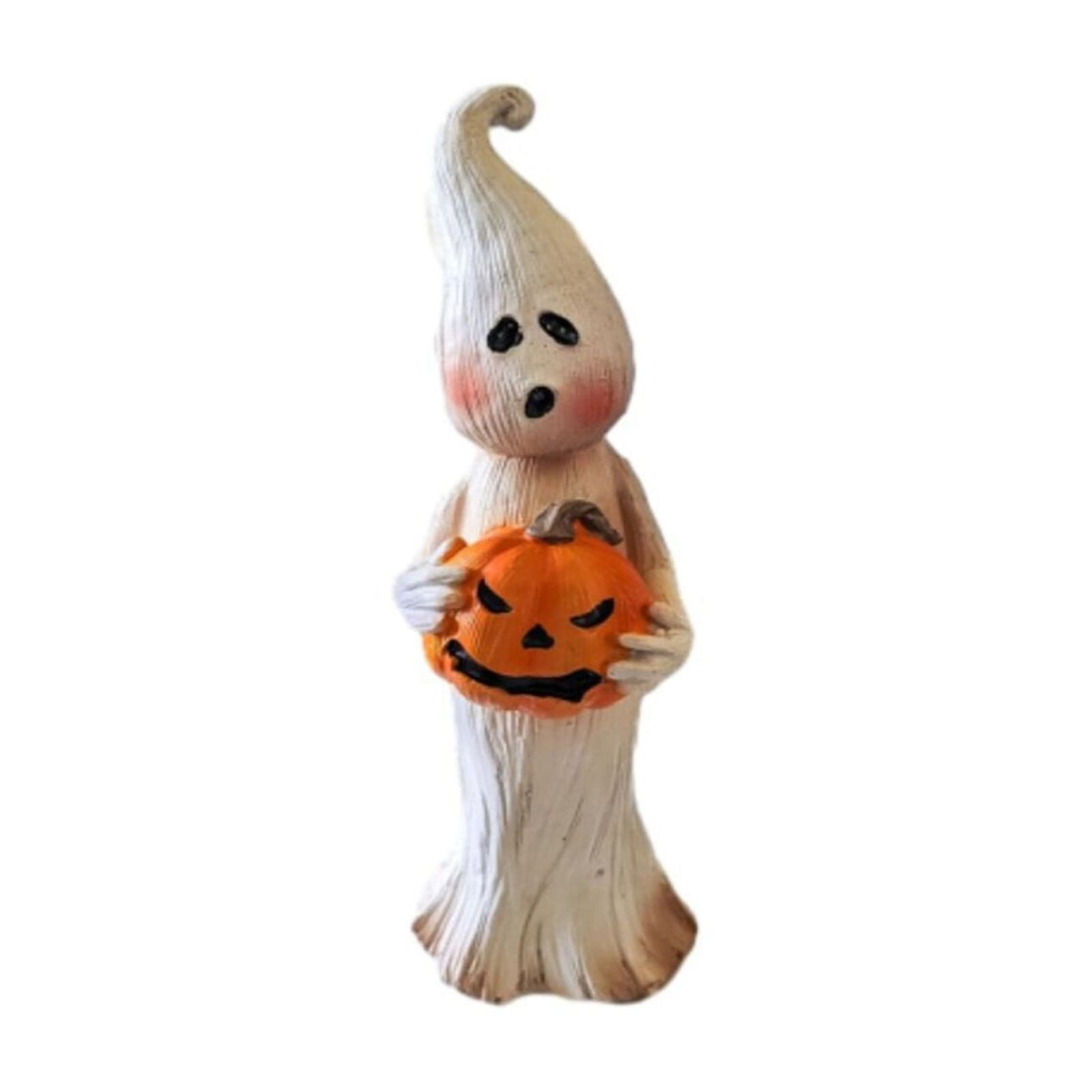 Vintage Halloween Ghost Figurines – 5.9" Spooky Resin Ghost Holding ...
