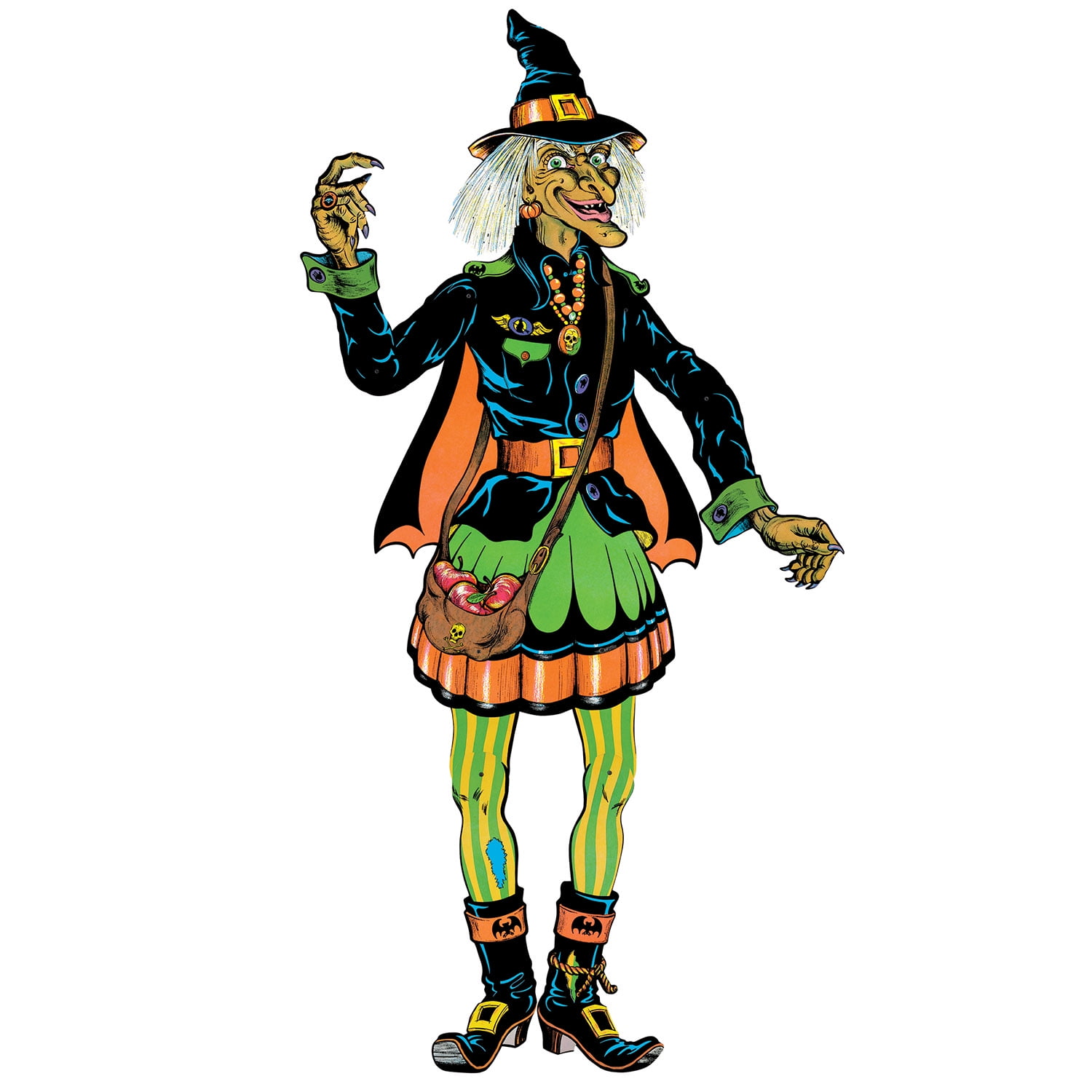 Vintage Halloween Jointed Witch, 4' 9", (1/Pkg) - Walmart.com