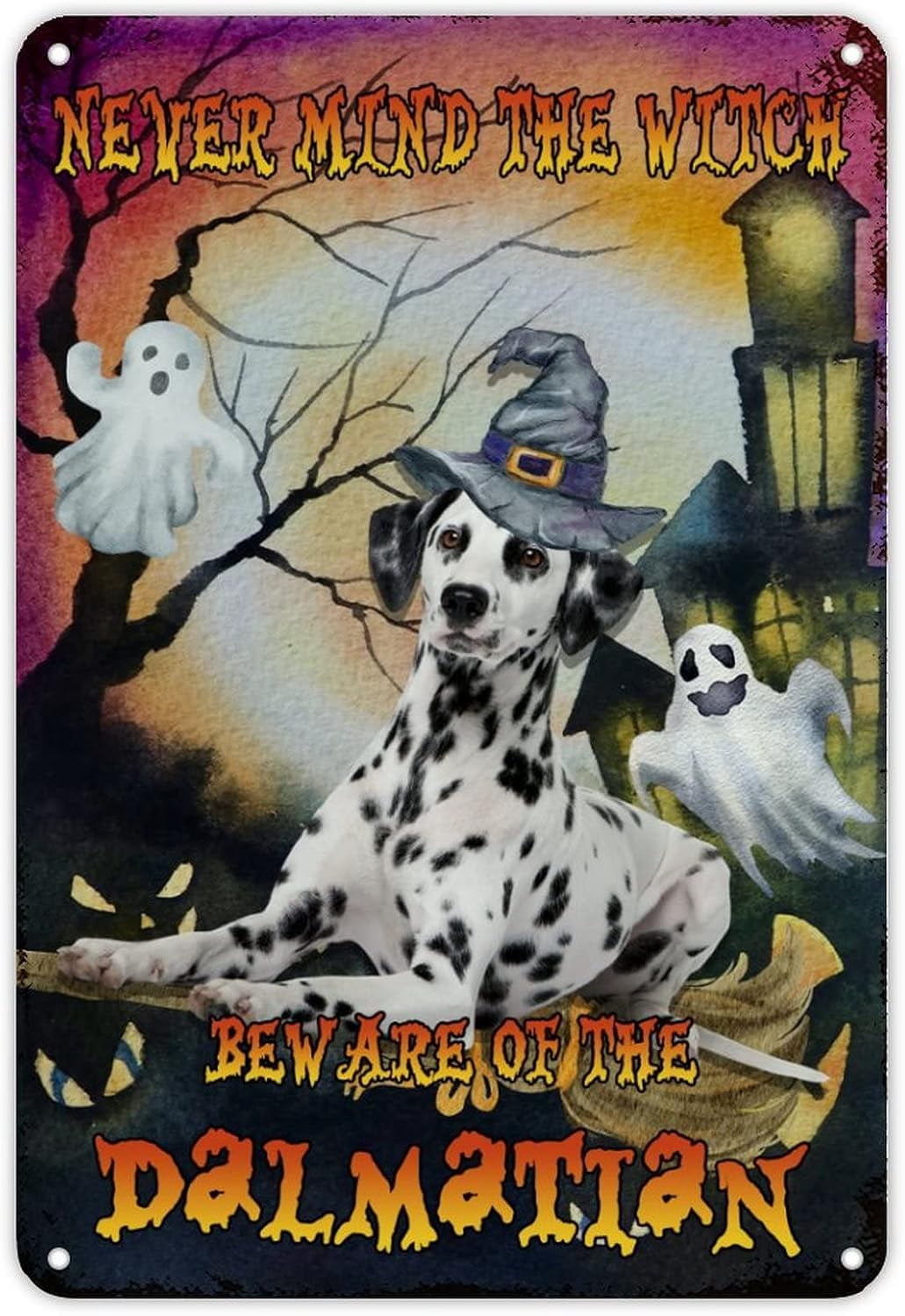 Vintage Halloween Signs Dalmatians Dog Decorative Sign Halloween ...