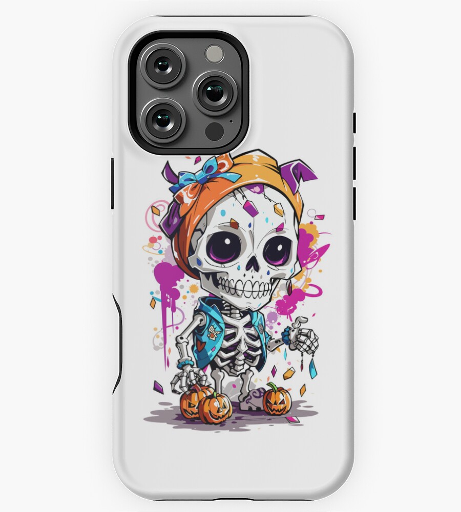 Vintage Halloween Skeleton Art 4 GA13780 Phone Case for iPhone 11 to 17 ...