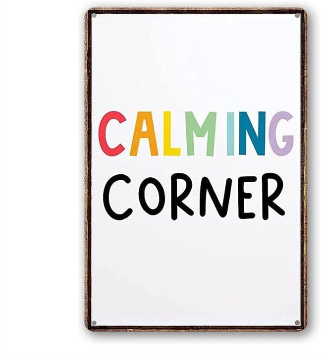 Vintage Halloween Tin Sign Calming Corner Printable, Calm Down Zone ...
