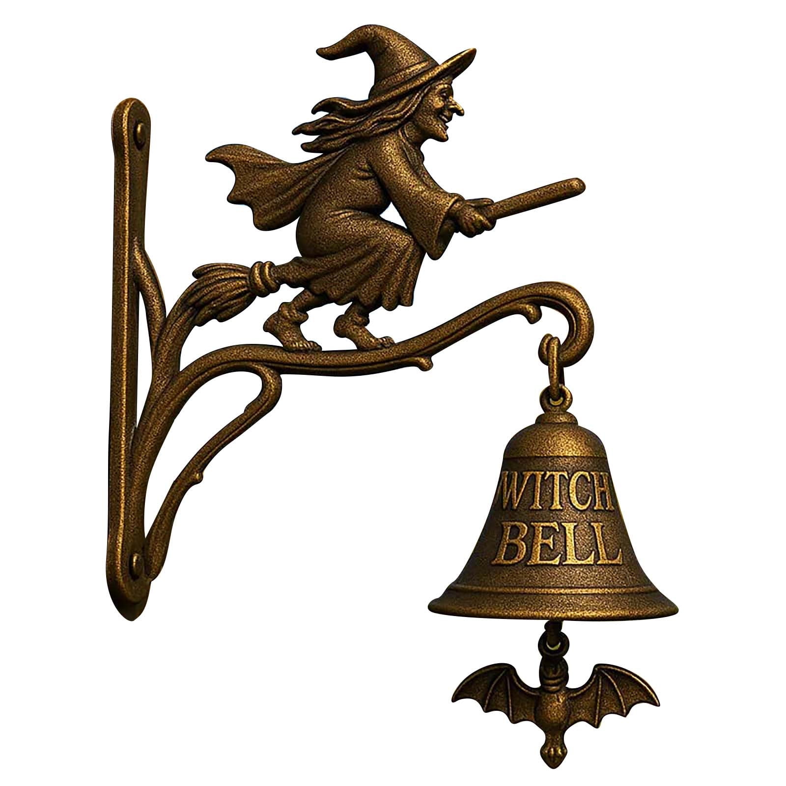 Vintage Halloween Witch Doorbell,Cast Iron Wall Mounted Door Hanger ...