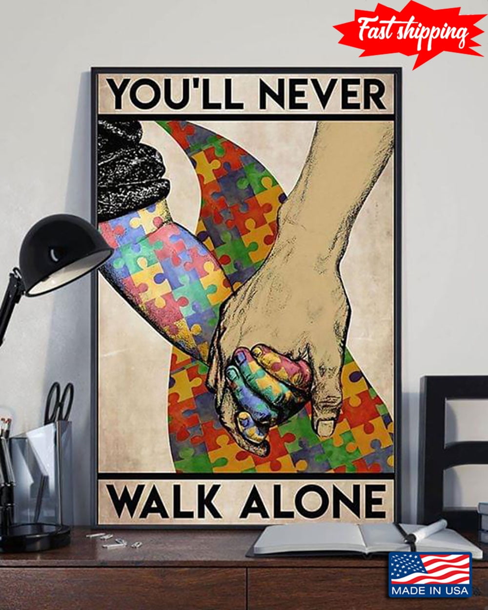 Vintage Hand In Hand Autism Awareness Autism Puzzle Pieces You'll Never ...