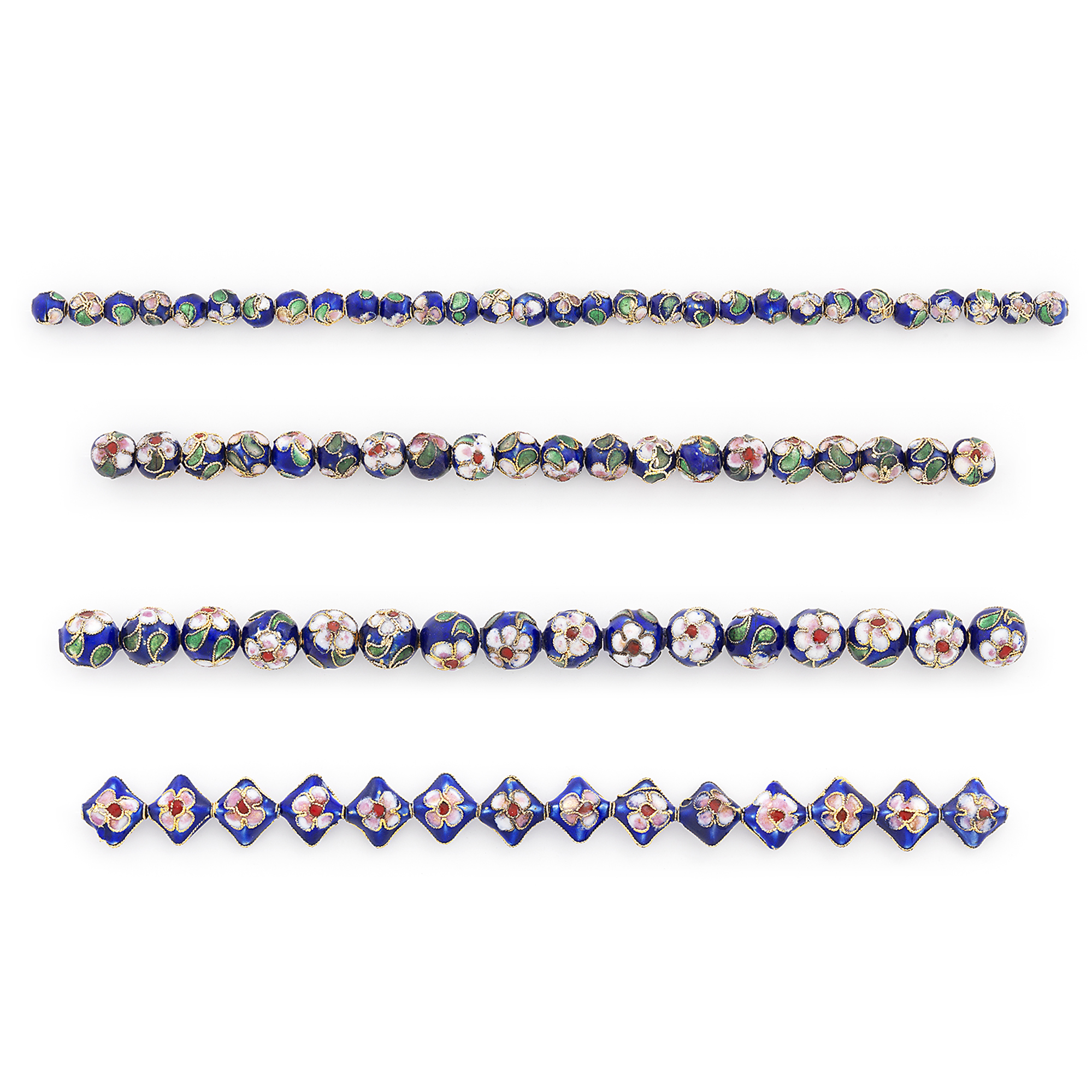 Vintage Hand Painted Classic Blue Cloisonne Bead Value Pack - Walmart.com