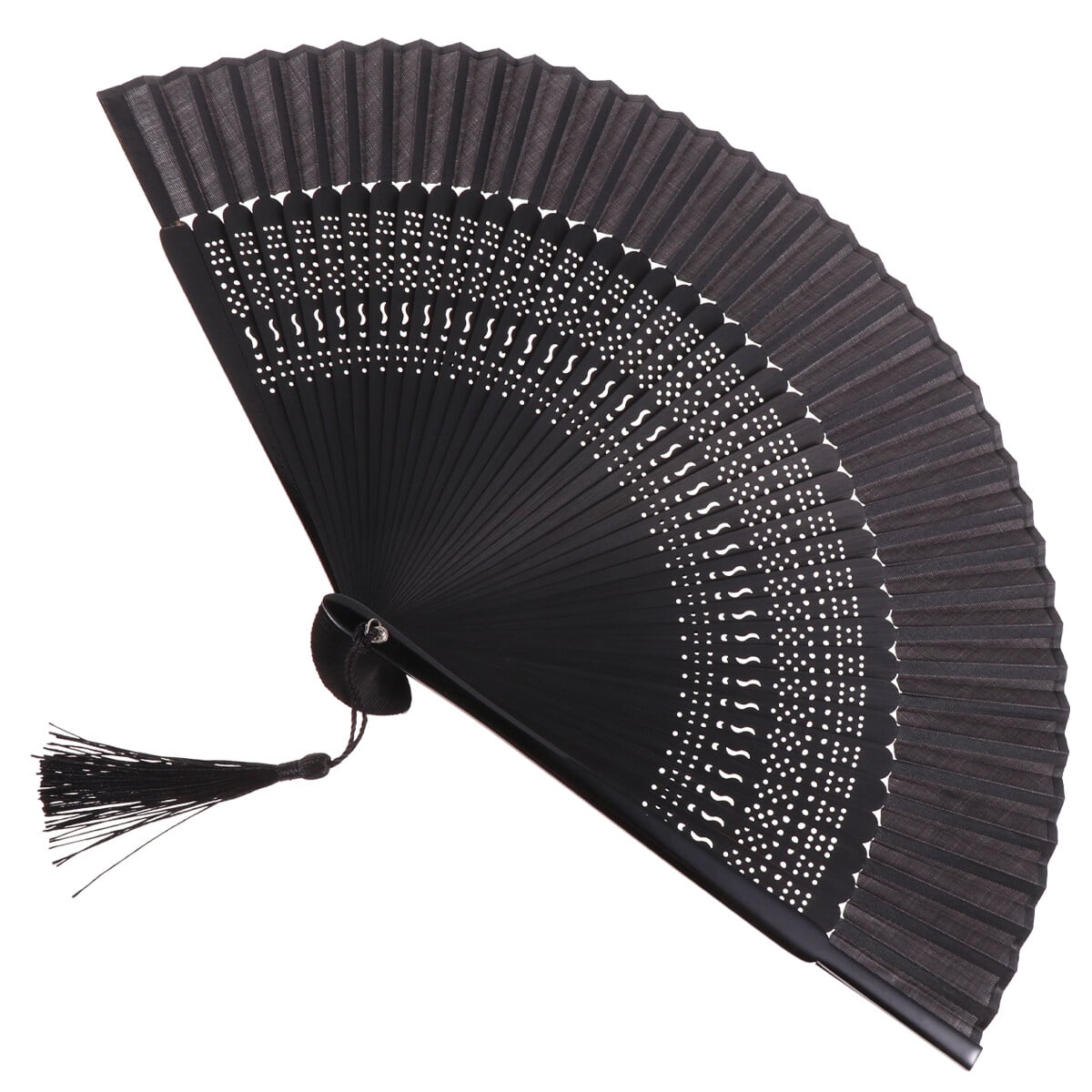 Vintage Handheld Folding Fan Dance Performance Fan Craft Hollow Folding ...