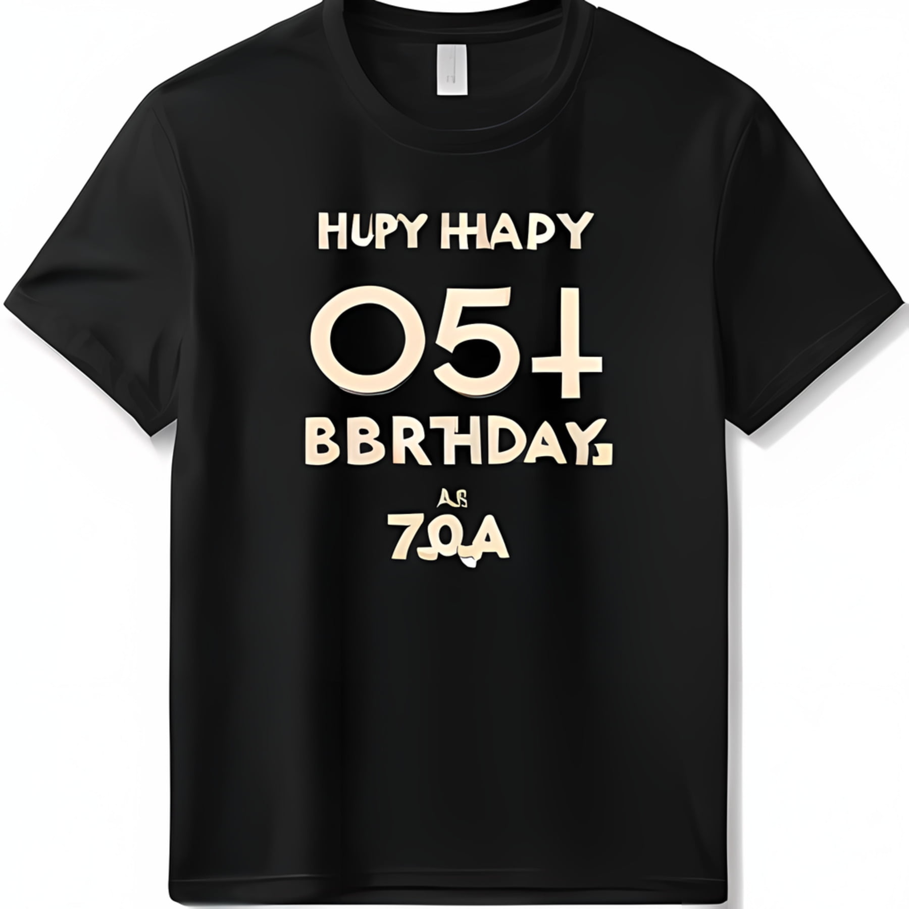 Vintage Happy Birthday T-Shirt with Old English Font HandwritTeen Style ...