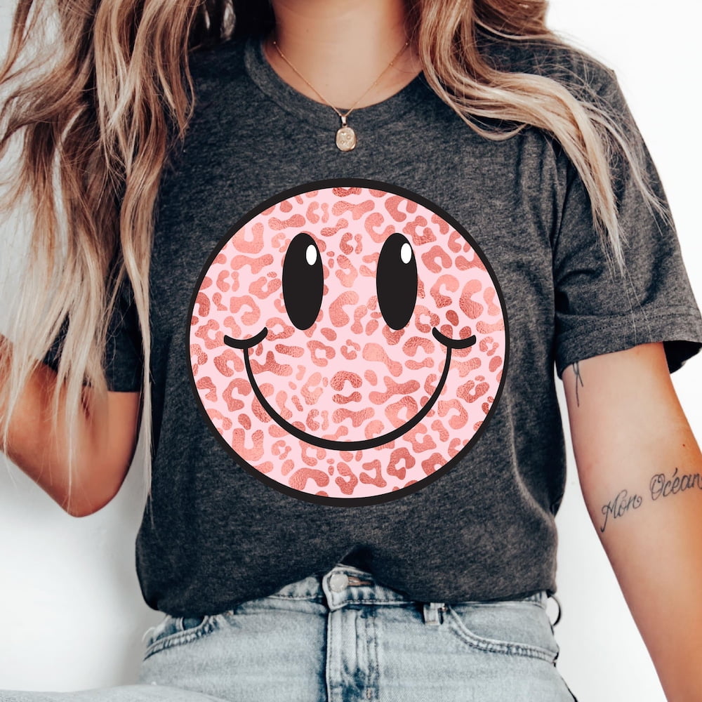 Vintage Happy Face Boho Women Retro Smiley Face Cute Emoji Happiness ...