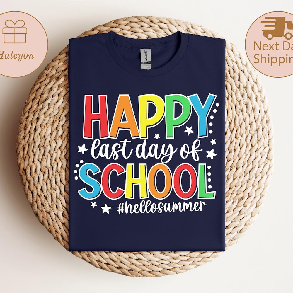 Vintage Happy Last Day Of School, Hello Summer, School Quote , Schoool ...