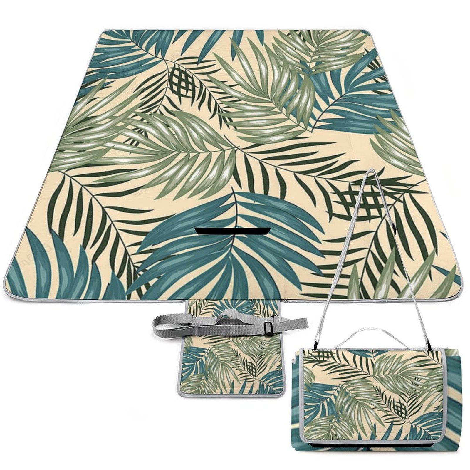 Vintage Hawaiian Aloha Graphic Square Picnic Mat Waterproof Beach Mat ...