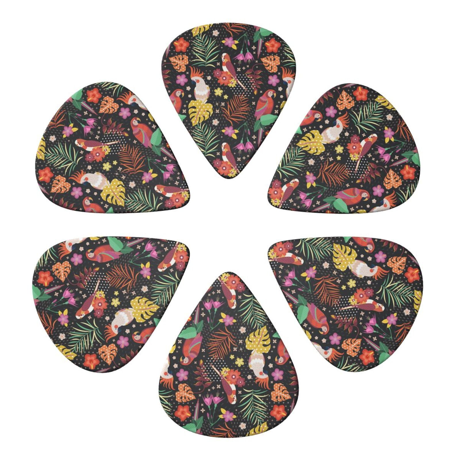 Vintage Hawaiian Parrots Guitar Pick 6 Pack for Bass Acoustic Electric ...
