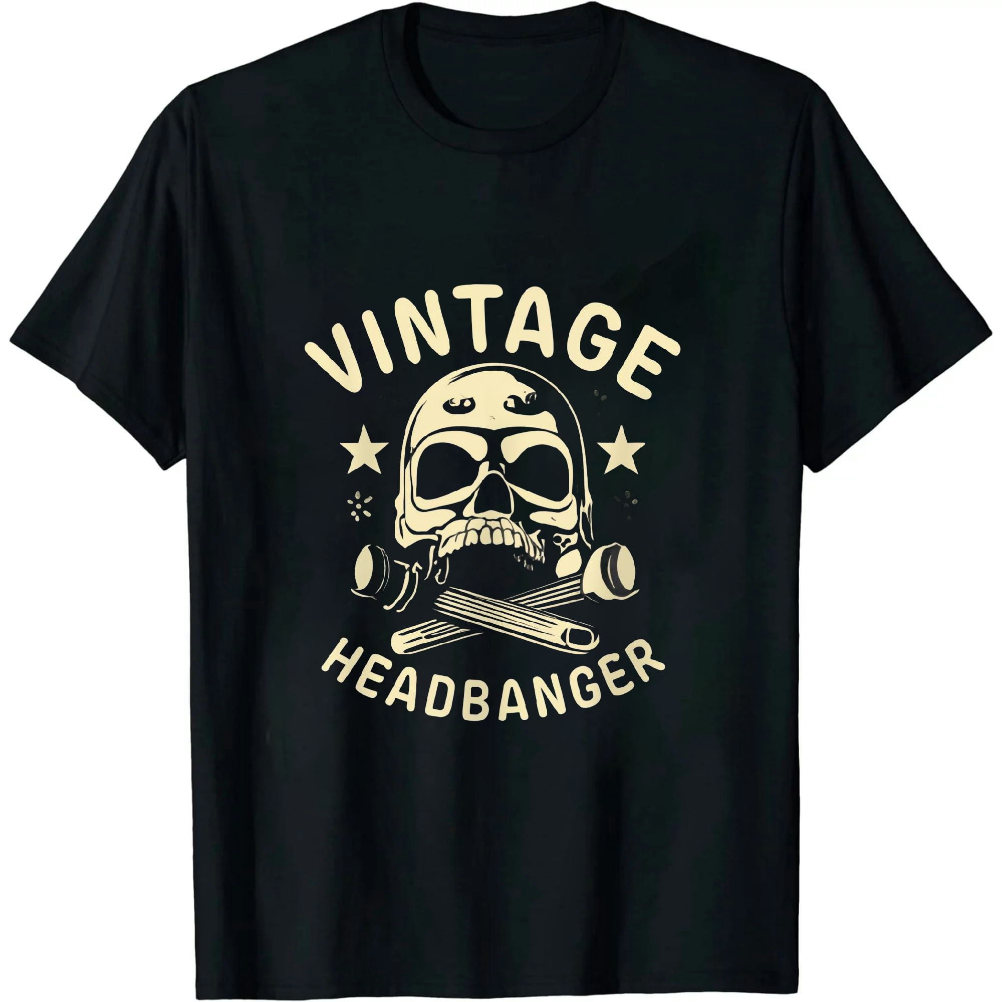 Vintage Headbanger Old Heavy Metal Music 80's Generation T-Shirt ...
