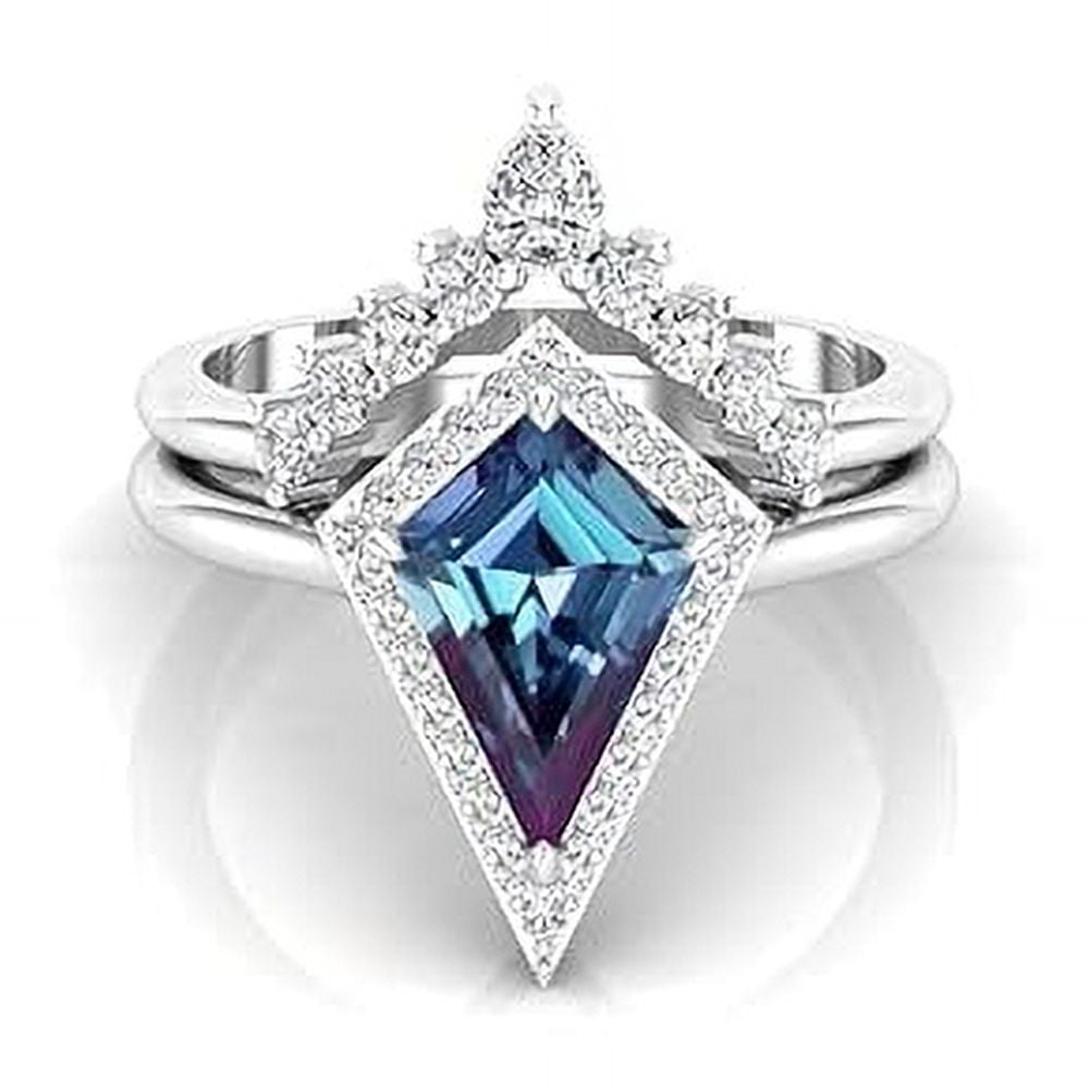 Vintage Heart Shape Alexandrite Engagement Ring, Art Deco Claddagh ...