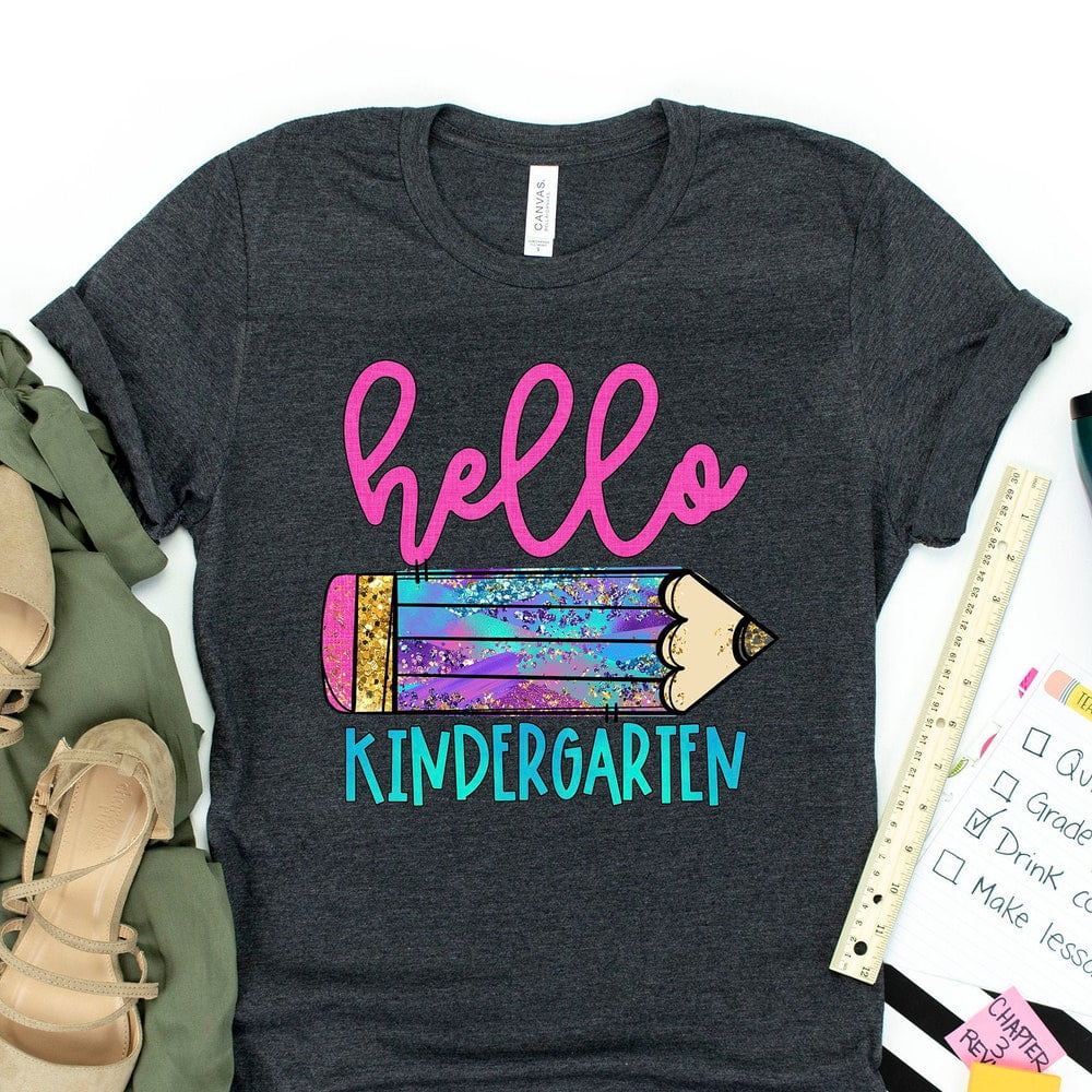 Vintage Hello Kindergarten, Back To School, Kindergarten Rainbow ...