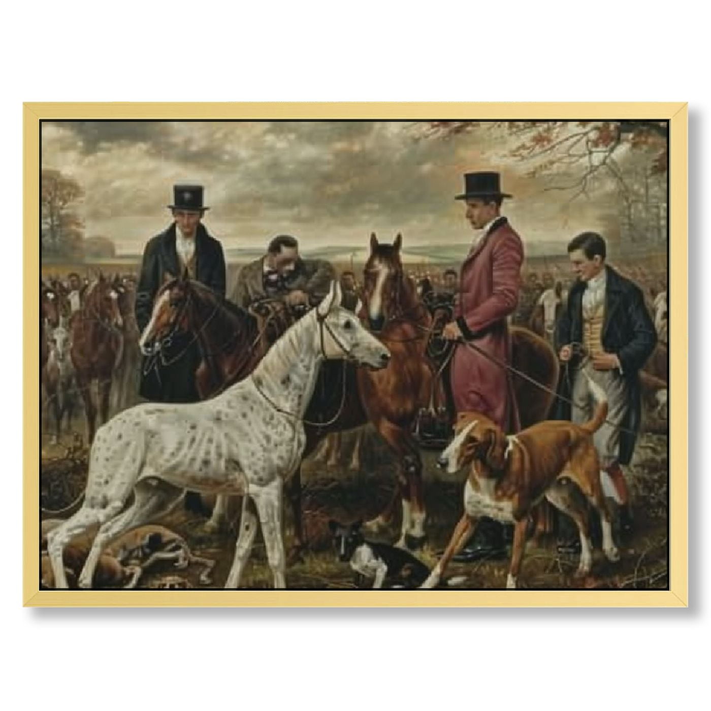 Vintage Heywood Hardy Poster - Retro Hunters and Hounds Print ...