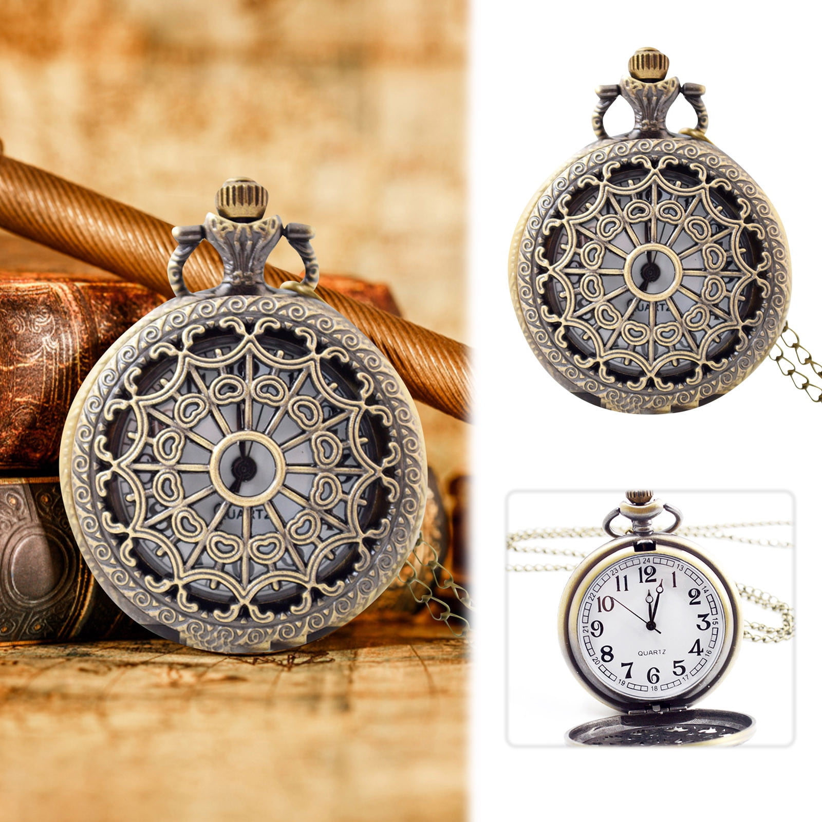 Vintage High End Quartz Pocket Watch: Precise Timing With Elegant ...