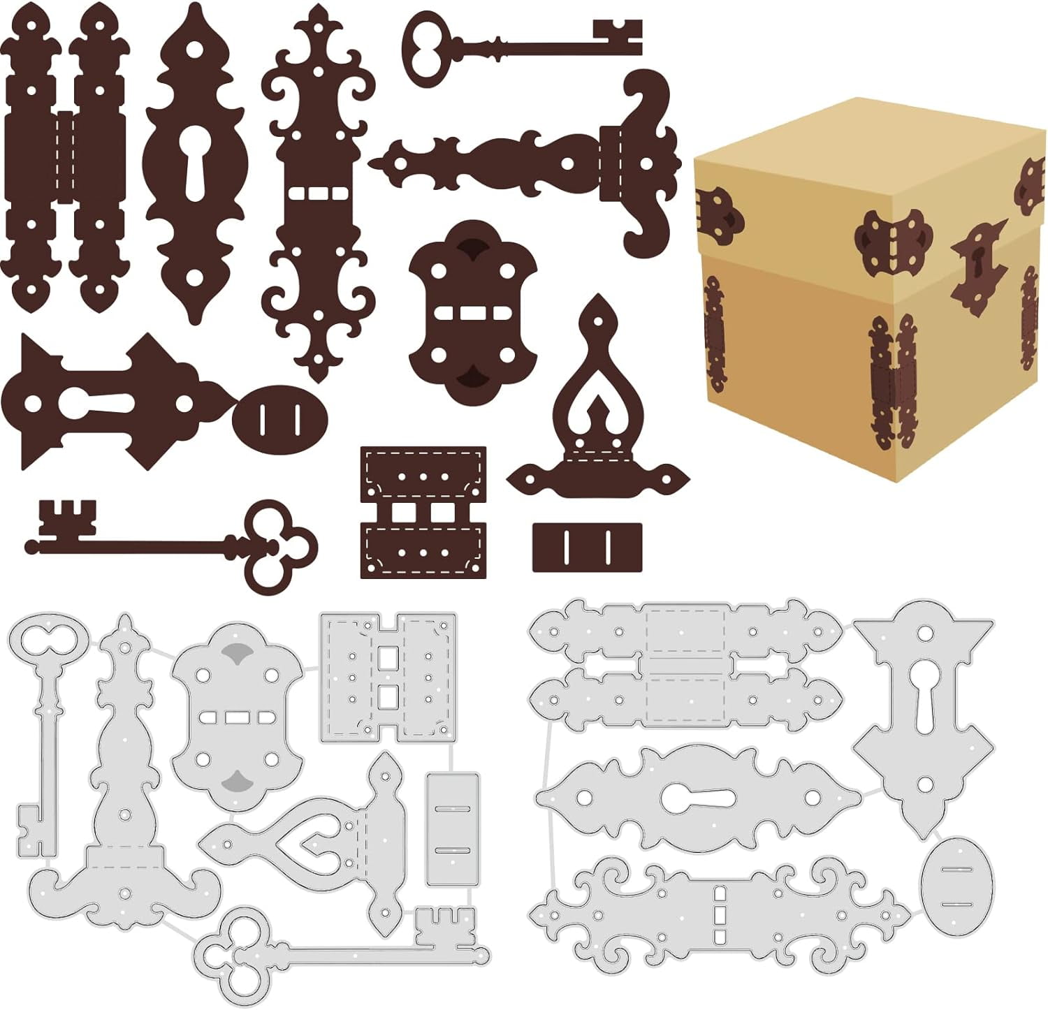 Vintage Hinge Cutting Dies StencilsCarbon Steel Embossing Stencil ...