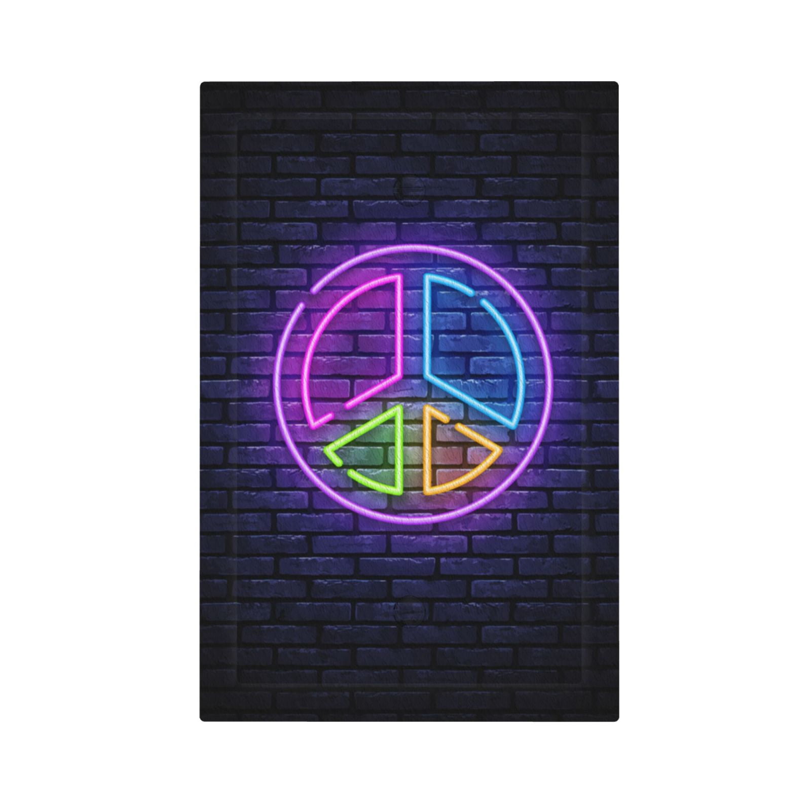 Vintage Hippie Neon Peace Sign Light Switch Cover Decorator No Device ...