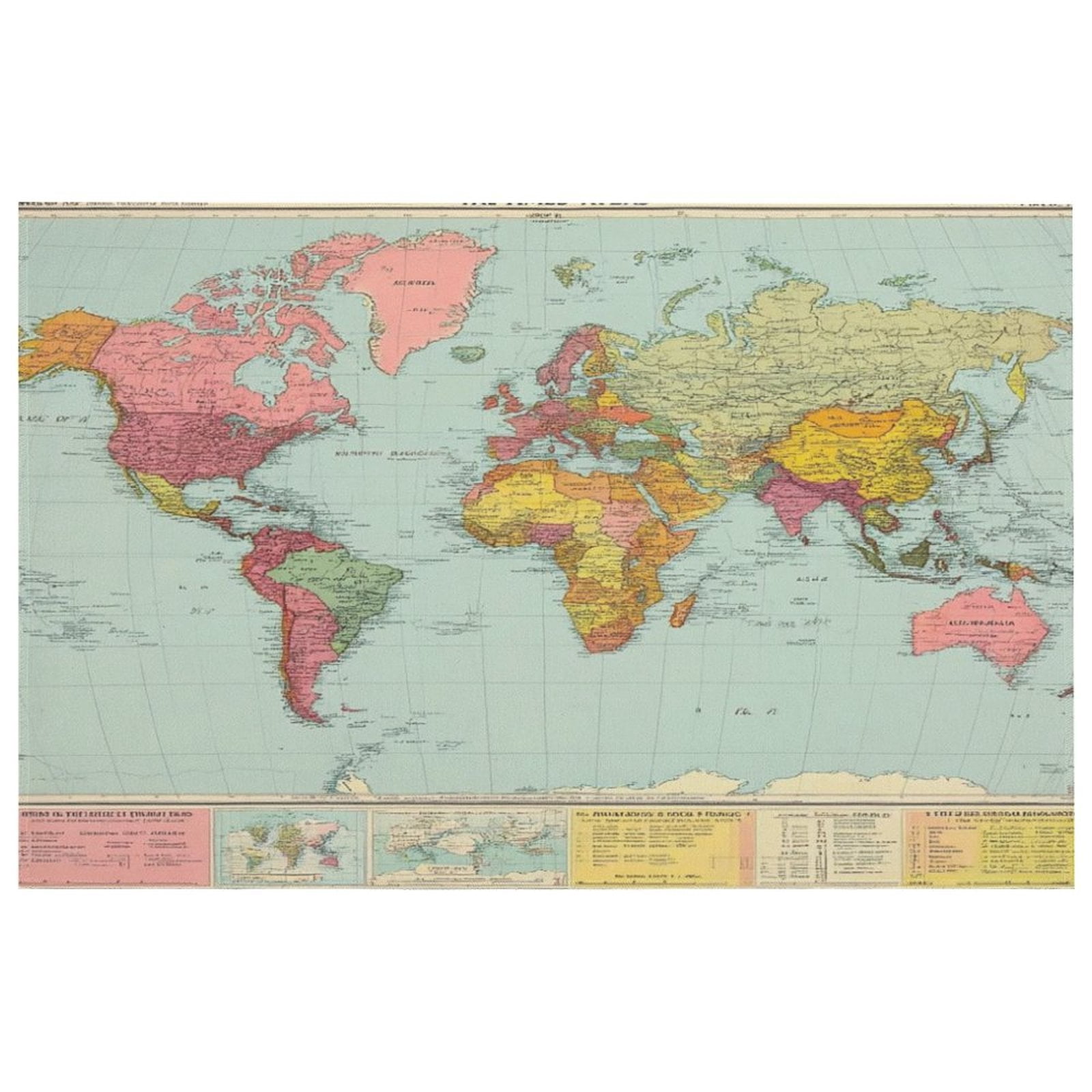 Vintage Historical World Map Adult Home Decor Bedroom Living Room ...