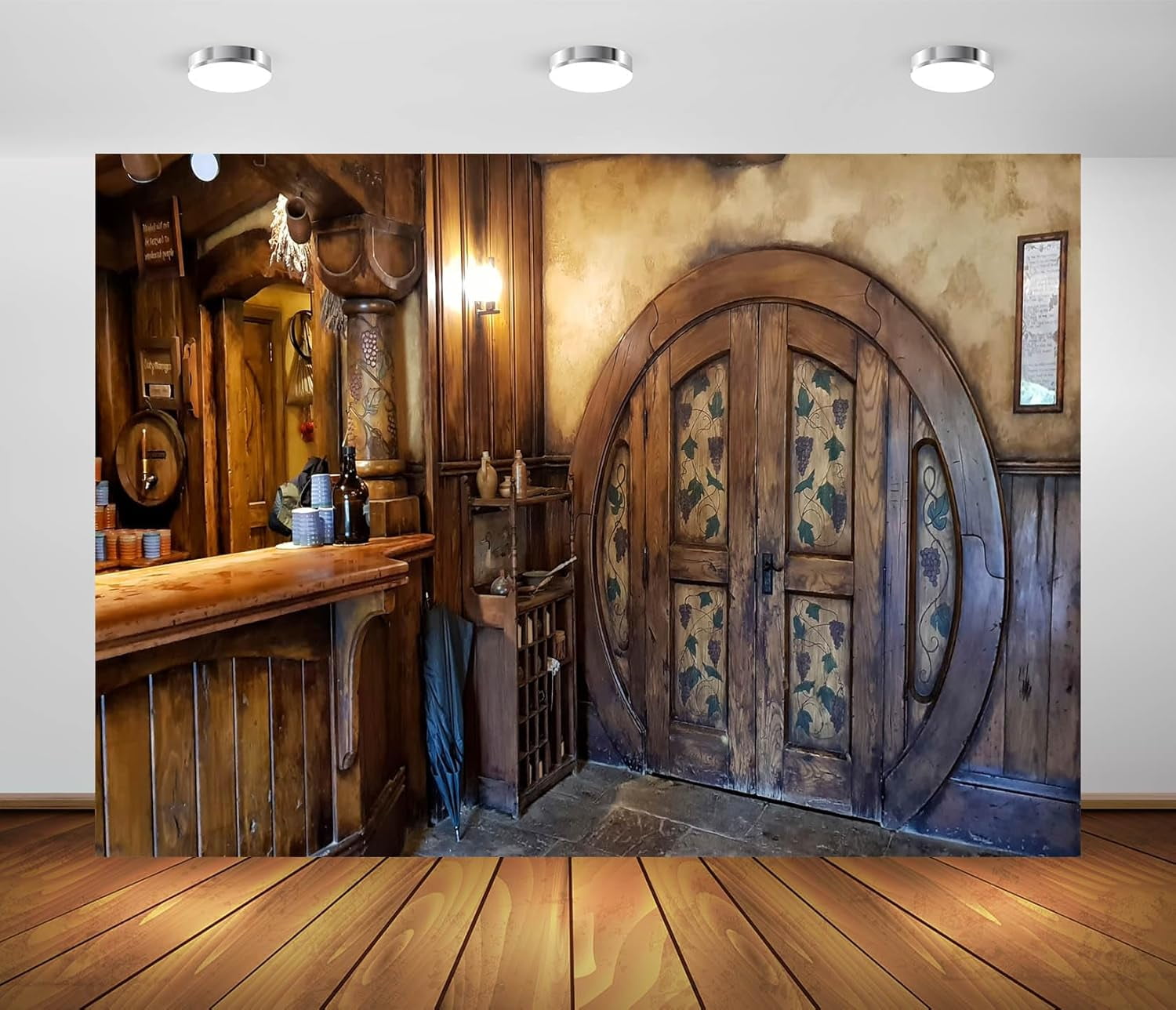 Vintage Hobbiton Tavern Backdrop for Photography Hobbit Cave Cabin ...