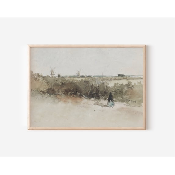 Vintage Holland Landscape, Unframed Canvas - Walmart.com