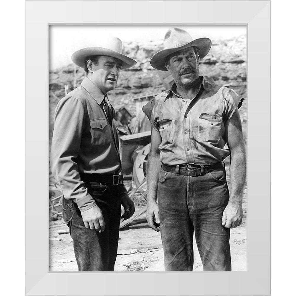 Vintage Hollywood Archive 20x24 White Modern Wood Framed Museum Art Print Titled - John Wayne ...