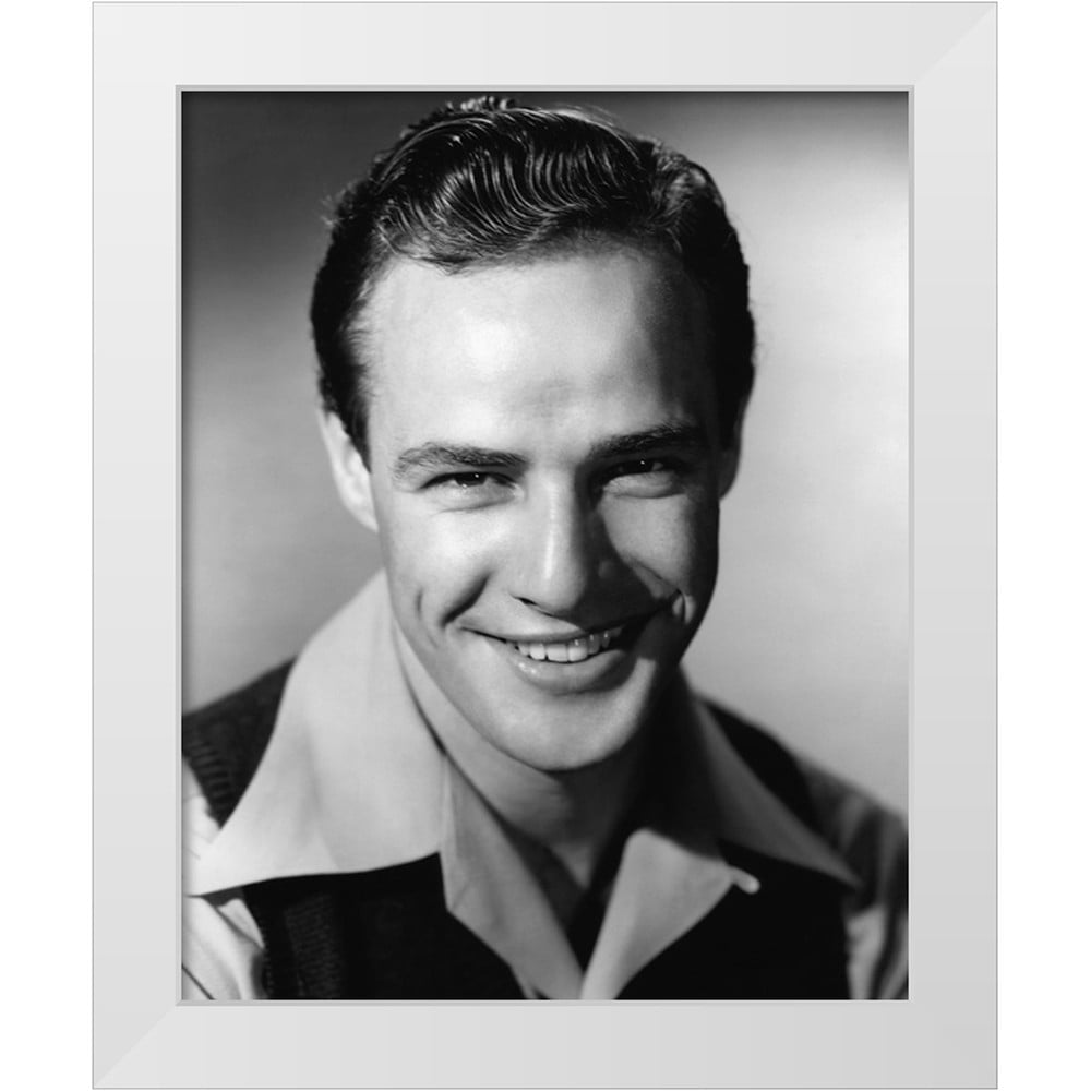 Vintage Hollywood Archive 26x32 White Modern Wood Framed Museum Art Print Titled - Marlon Brando ...
