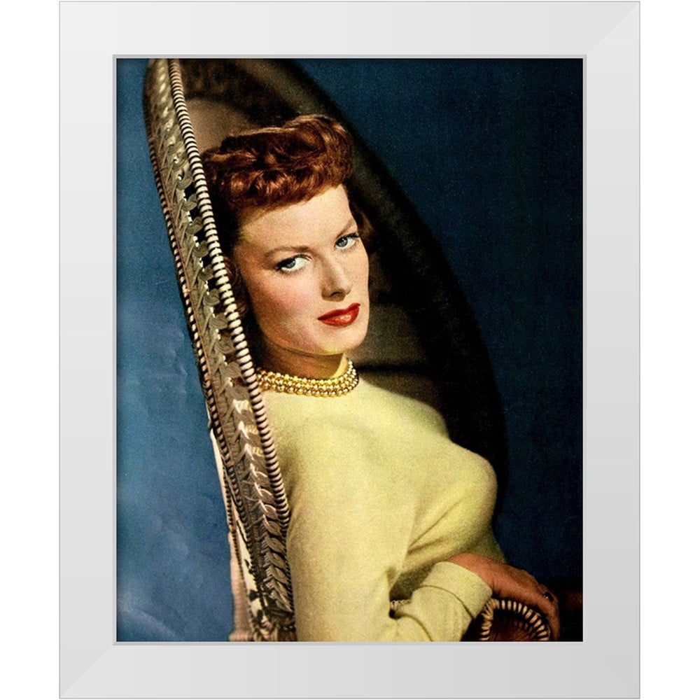 Vintage Hollywood Archive 26x32 White Modern Wood Framed Museum Art Print Titled - Maureen OHara ...