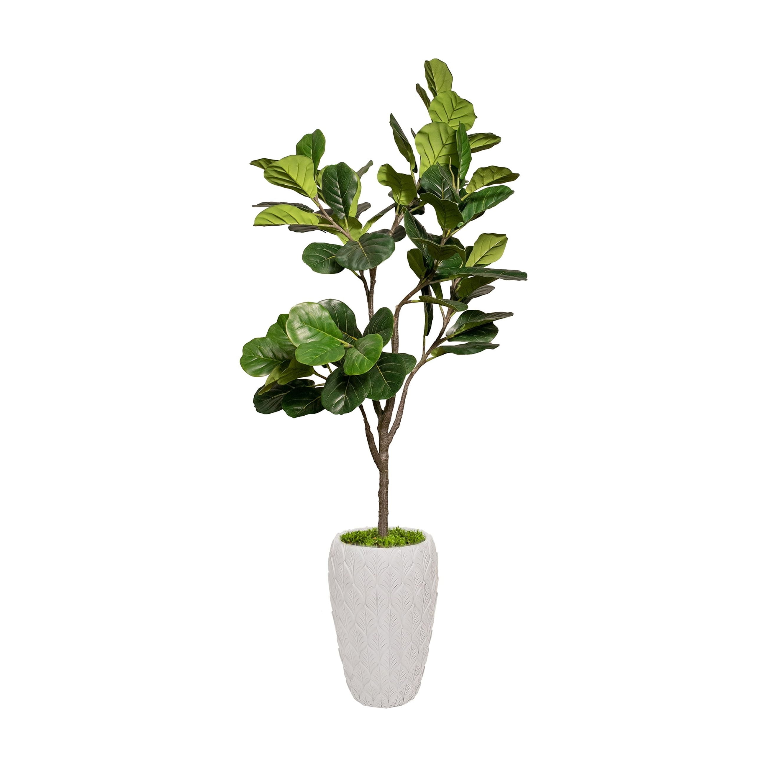 Vintage Home Artificial Faux Fig Tree 83.5'' Large Fake Plant Real ...