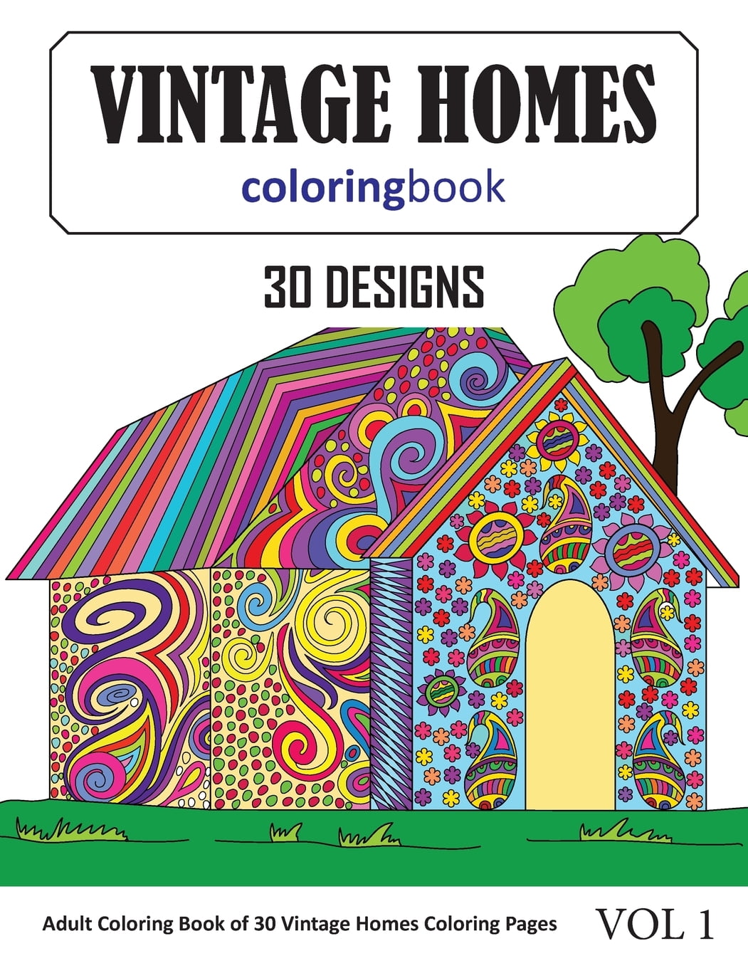 Vintage Homes Coloring Book : 30 Coloring Pages of Vintage House ...