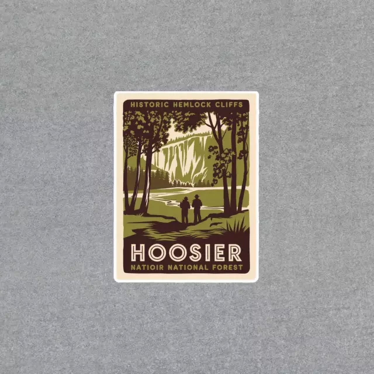 Vintage Hoosier National Forest Sticker - Historic Hemlock Cliffs ...