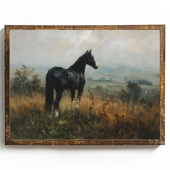 Charten Elegant Vintage Horse Poster Rustic Equestrian Wall Art, 24x36 ...