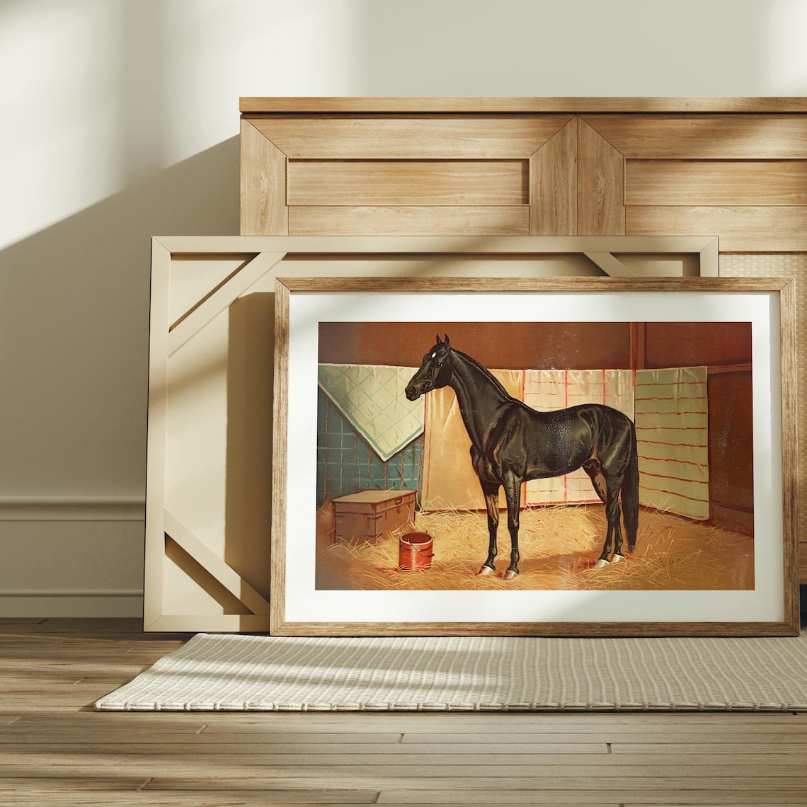 Vintage Horse Stable Art Print Gift For Horse Lover Retro Horse Poster ...