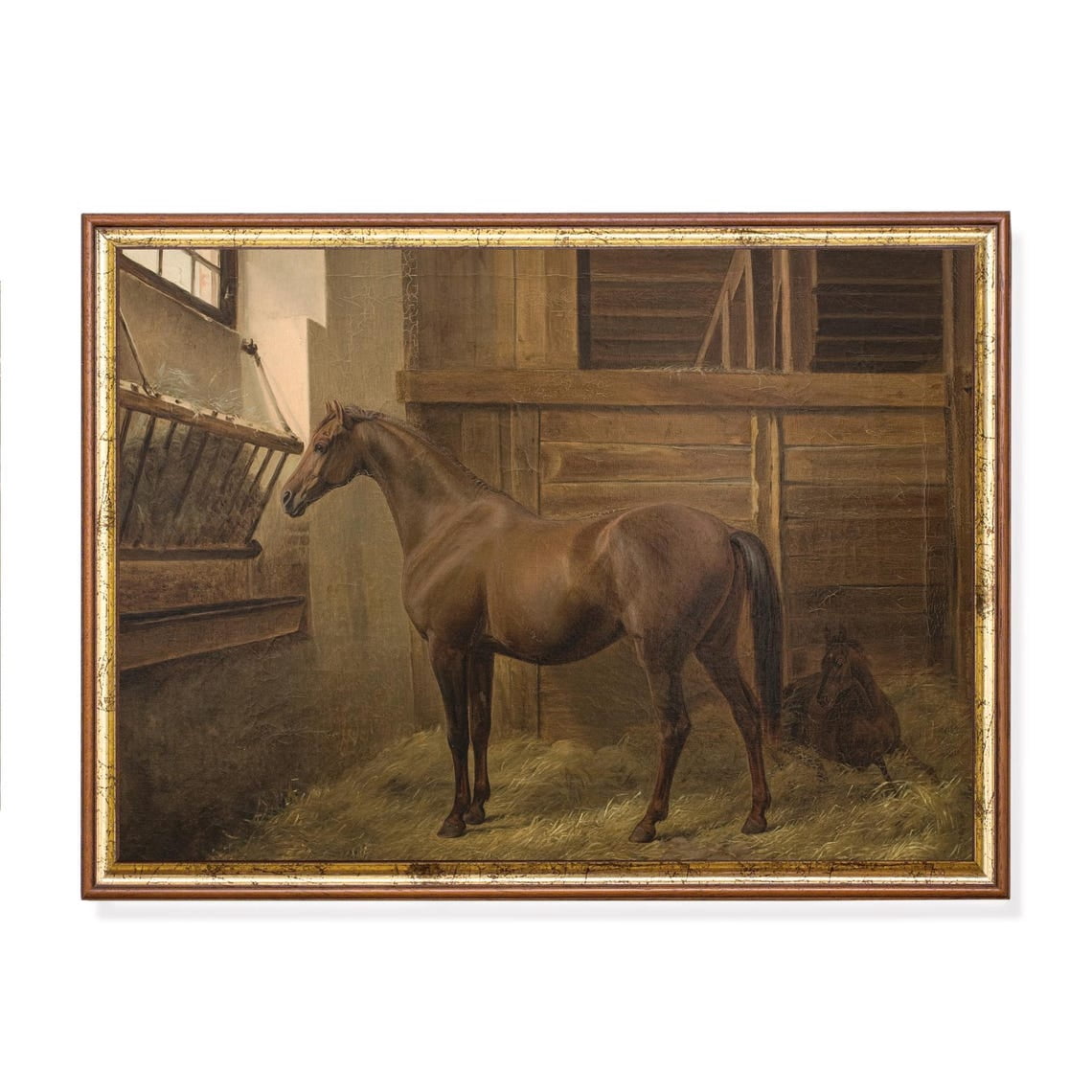 Vintage Horse Stable Poster Â€“ Th Century Chestnut Equestrian Art Home ...