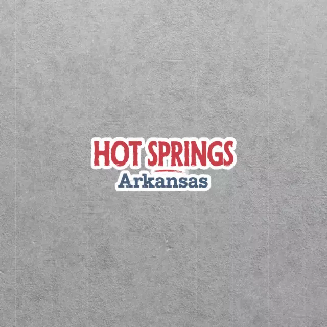 Vintage Hot Springs Arkansas Travel Souvenir Sticker Decal Red White ...