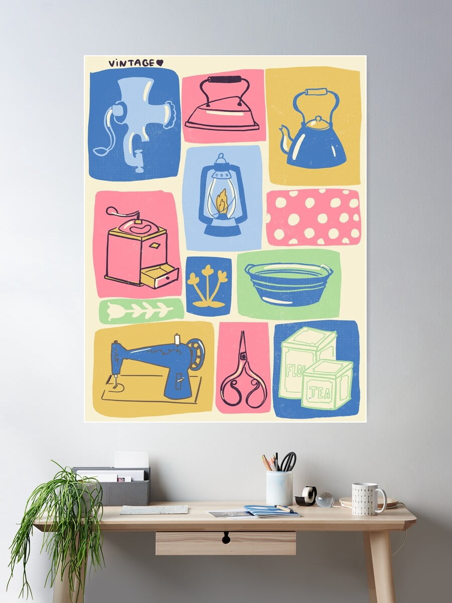 Vintage Household Poster Wall Art, Modern Wall Decor For Living Room ...