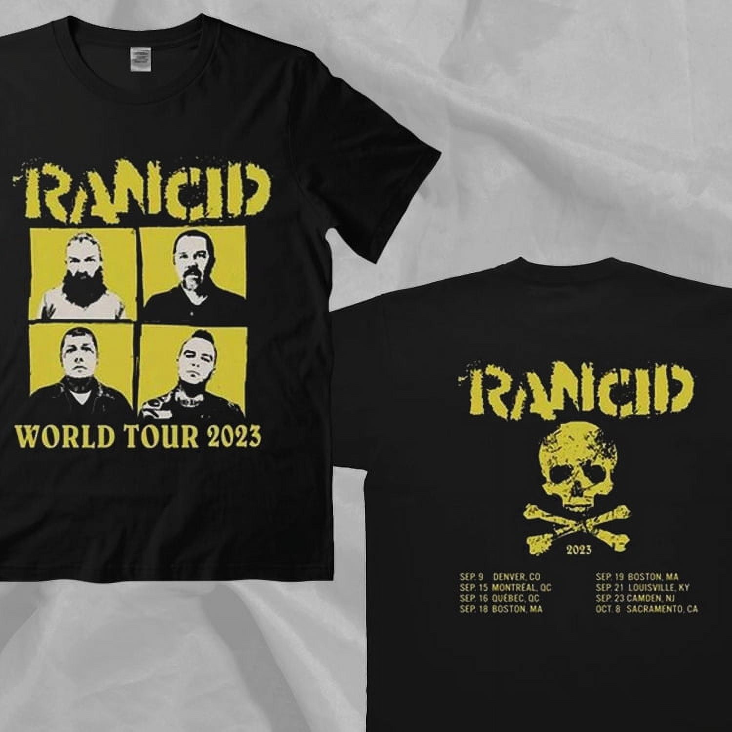 Rancid Band 2023 World Tour Black Double Sided T-Shirt - Walmart.com