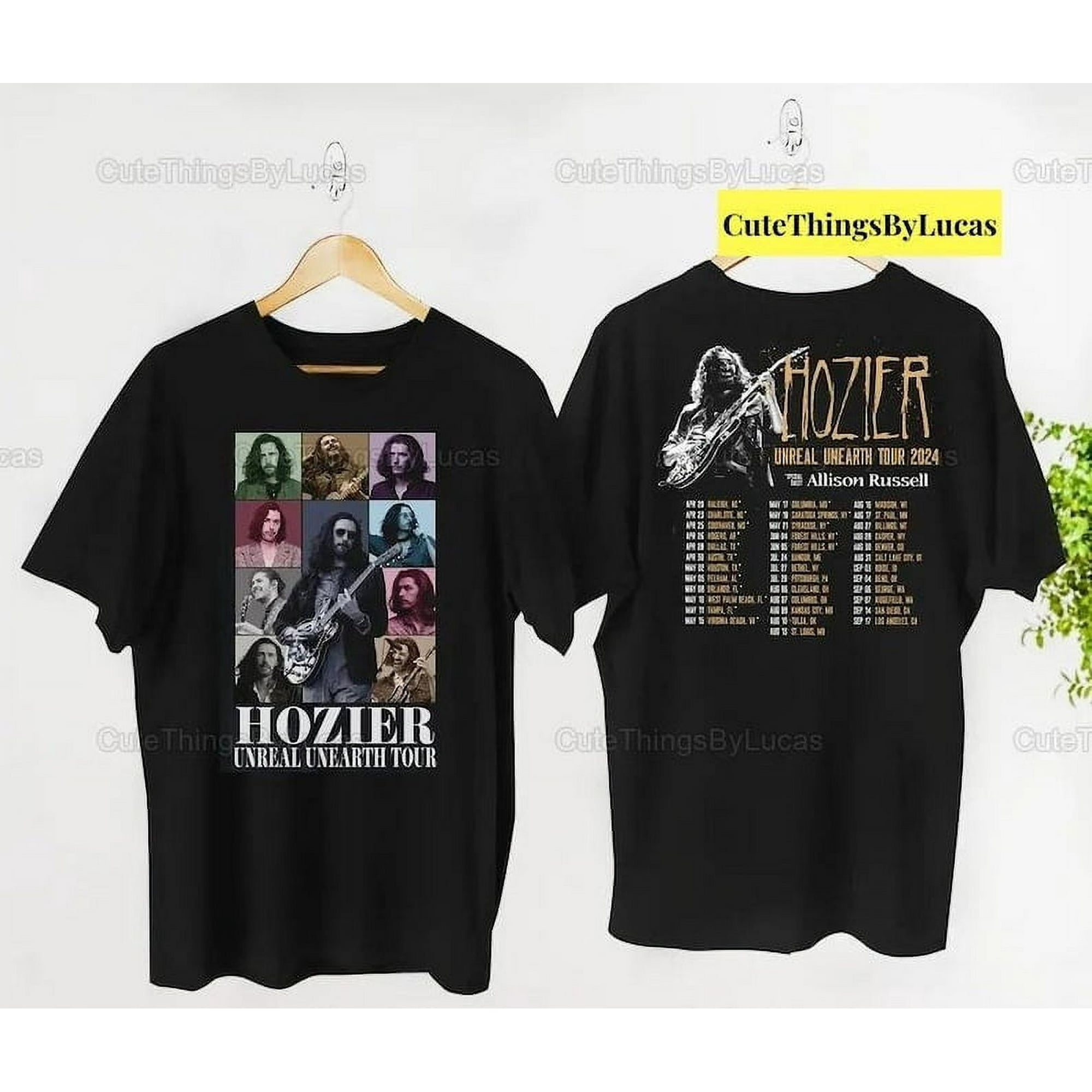 Vintage Hozier 2024 Tour Shirt, Hozier Unreal Unearth Tour 2024 Shirt ...