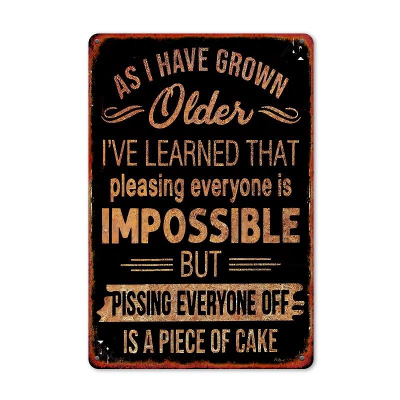 Vintage Humor Tin Sign 8x12 Inch Weather-Resistant Metal Plaque for ...