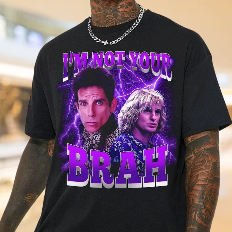 Vintage I'm Not Your Brah Zoolander T-Shirt Funny Derek and Hansel ...