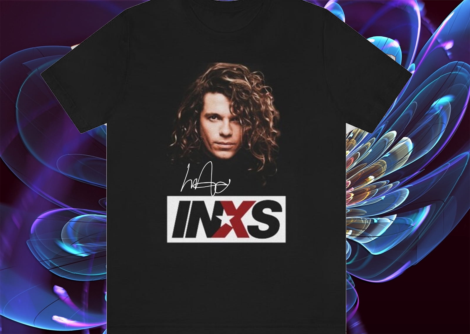 Vintage INXS Michael Hutchence signature Black men T Shirt S-4XL cg719 ...