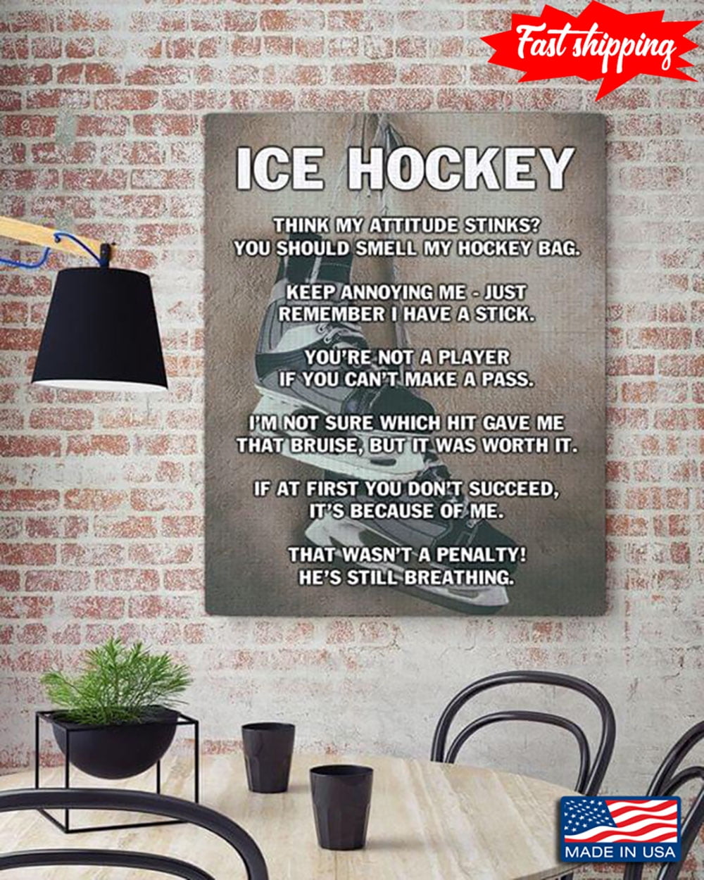 Vintage Ice Hockey Think My Attitude Stinks You Should Smell My Hockey ...