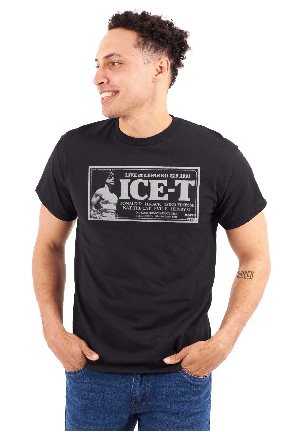 Vintage Ice T Hip Hop Concert Ticket Men's Graphic T Shirt Tees Brisco ...