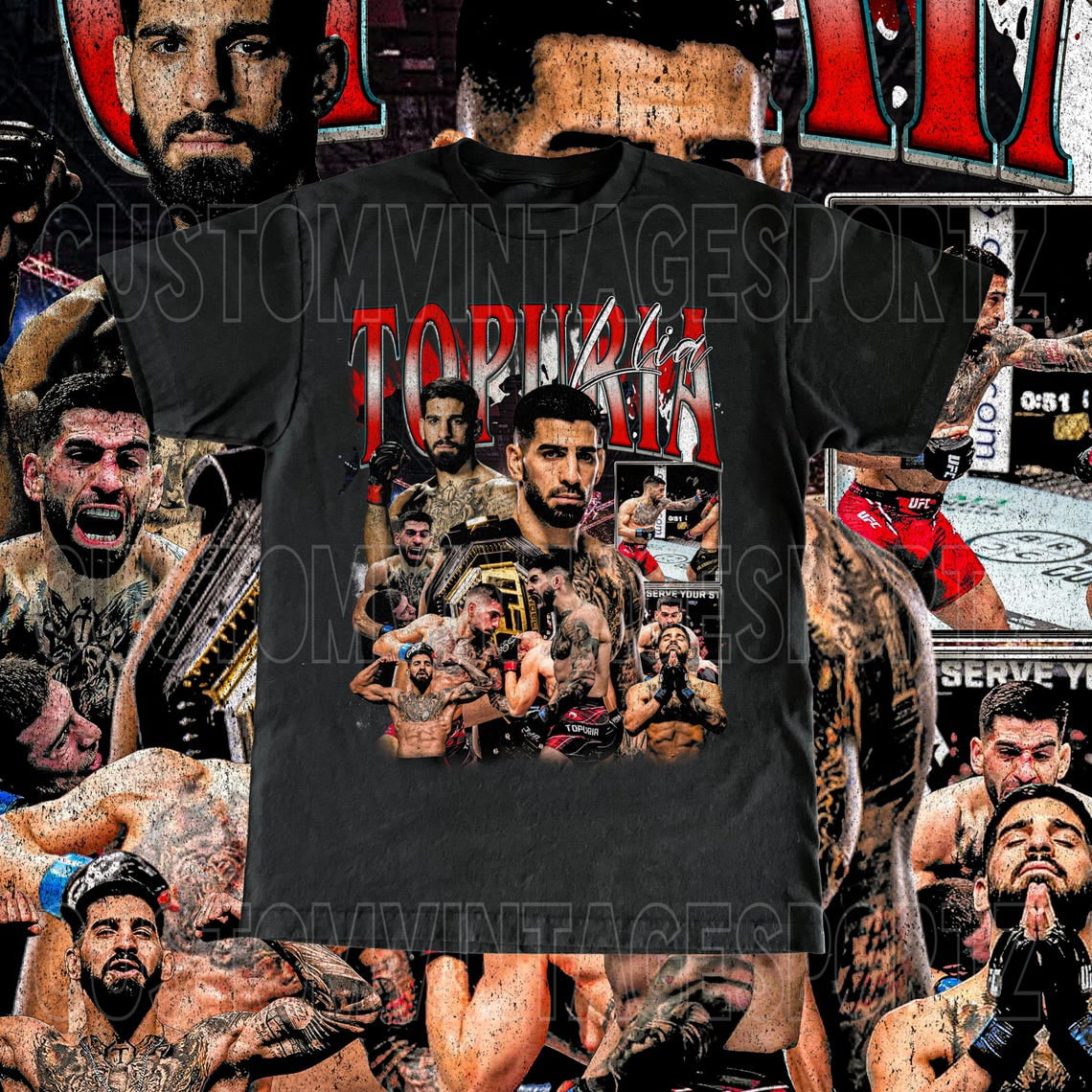 Vintage Ilia Topuria T Shirt MMA El Matador La Leyenda UFC Fan Merch ...