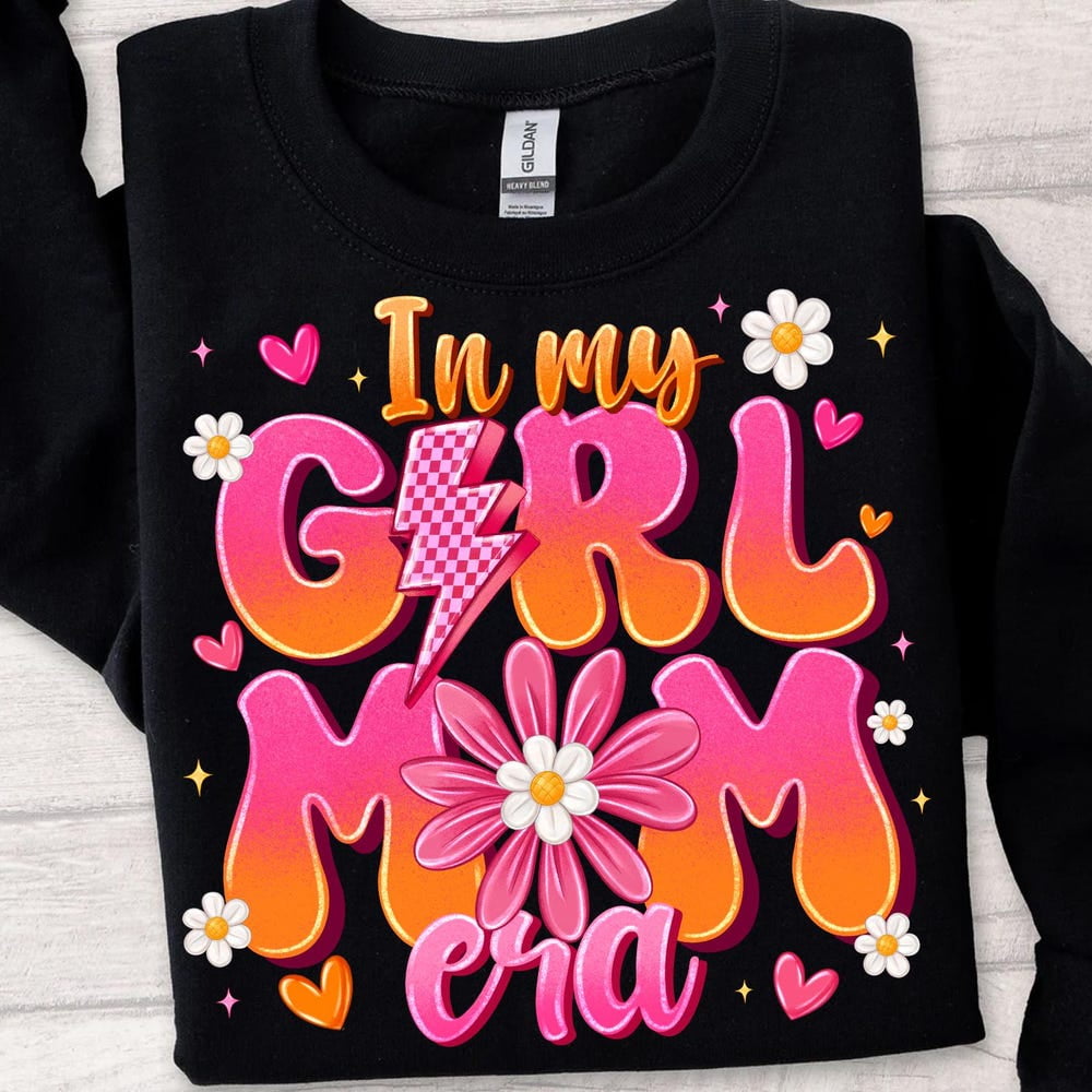 Vintage In My Girl Mom Era, Girl Mom, Mom Life, Retro Mom Era Design ...