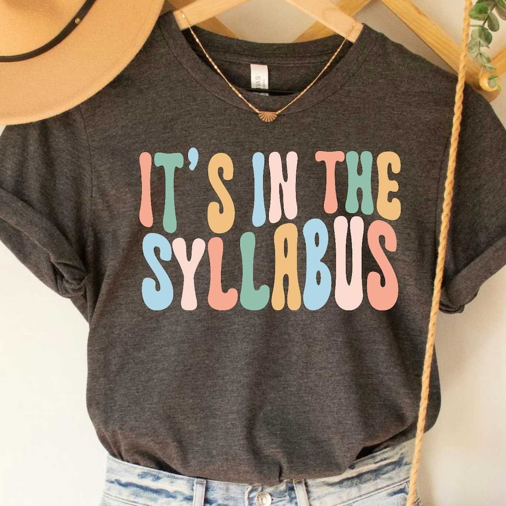 Vintage In The Syllabus Funny Teacherelementary Teacher Cute Teacher ...