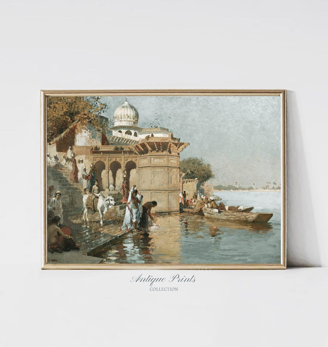 Vintage India Poster, Traditional Varanasi Wall Art, Antique India ...
