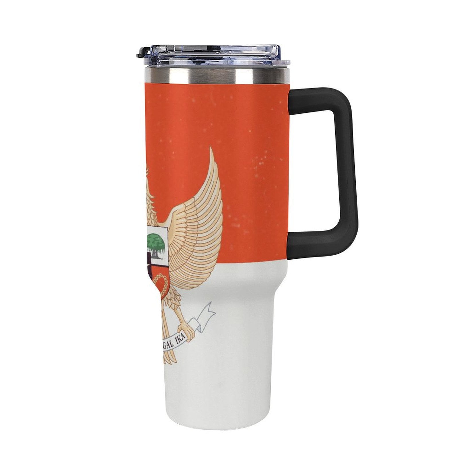 Vintage Indonesian Flag Indonesia Emblem Tumbler with Handle and Straw ...