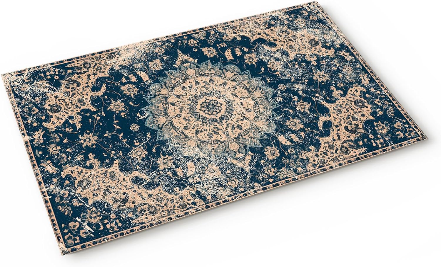 Vintage Indoor Doormat Front Door Mat, Turkish Patterns Mural Medieval ...