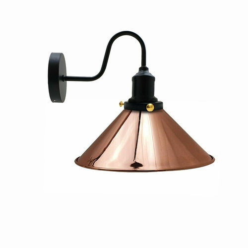Vintage Industrial Metal Cone Shade Lighting Indoor Wall Sconce Light ...
