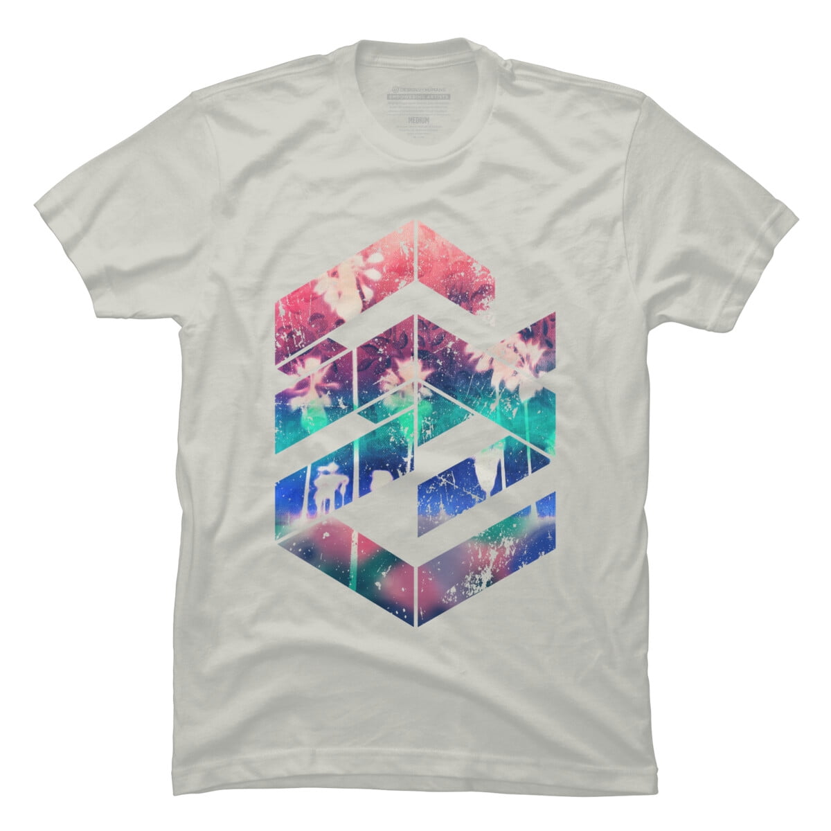 Elegant Cream And Red Graphic Tee Photos